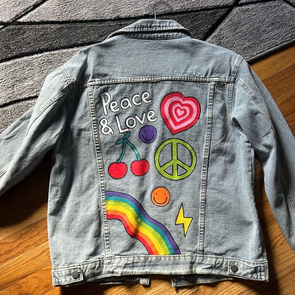 Jackets & Coats | Hand Painted Jacket | Poshmark